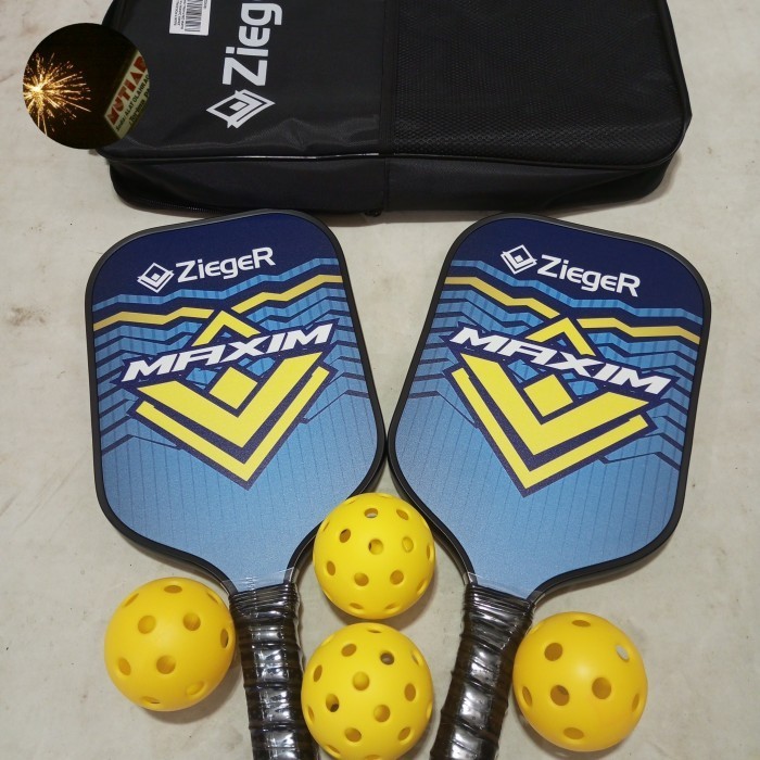 Jual Raket Pickleball Zieger Carbon Maxim Original Harga 2 Raket + 4 ...