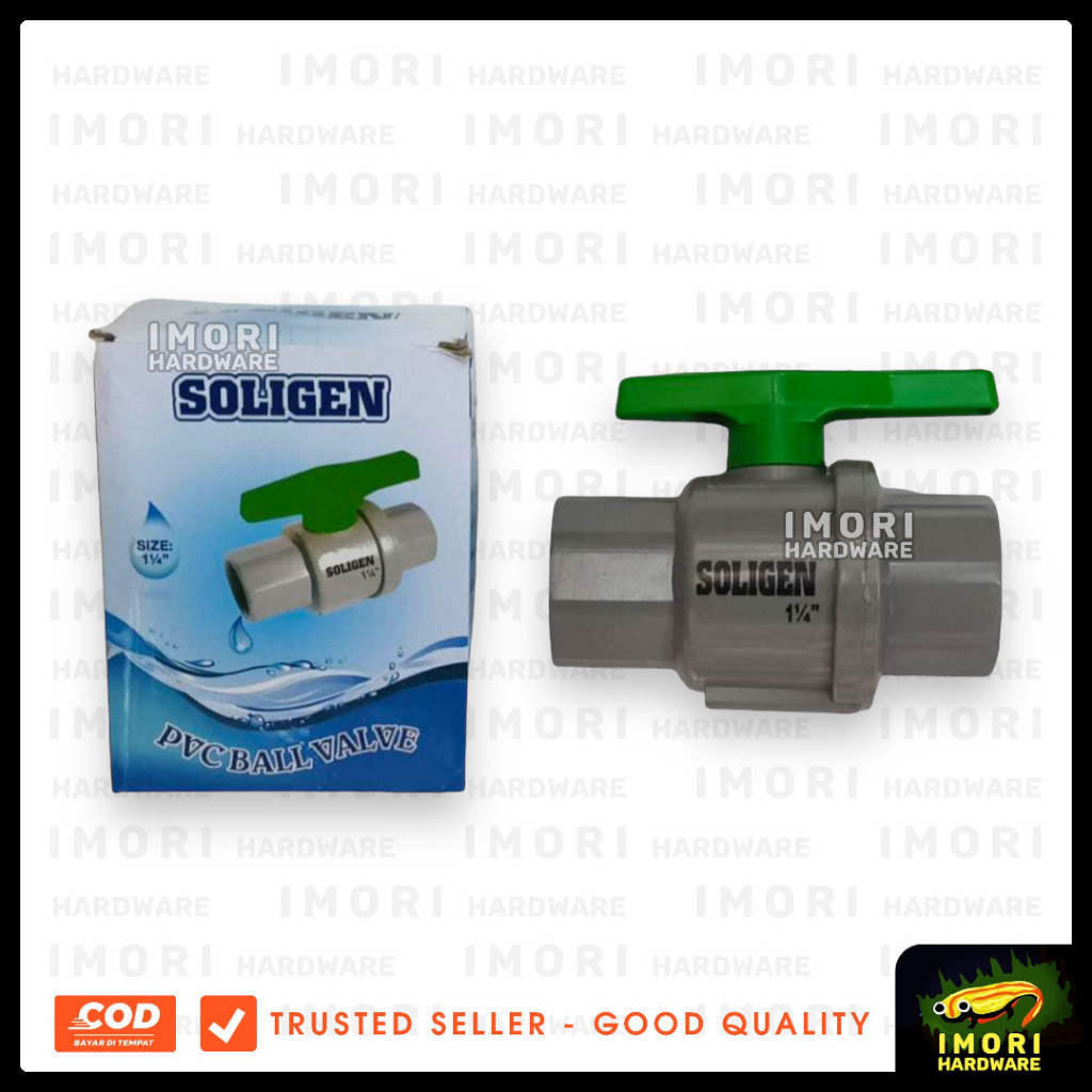 Jual SOLIGEN Ball Valve 1/2 3/4 1 1/4 1 1/2 2" inch Ijo Stop Kran Pipa ...
