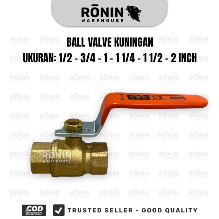Jual Ball Valve Kuningan 1 1/2 1 1/4 2" inch inch Stop Kran Keran Air ...