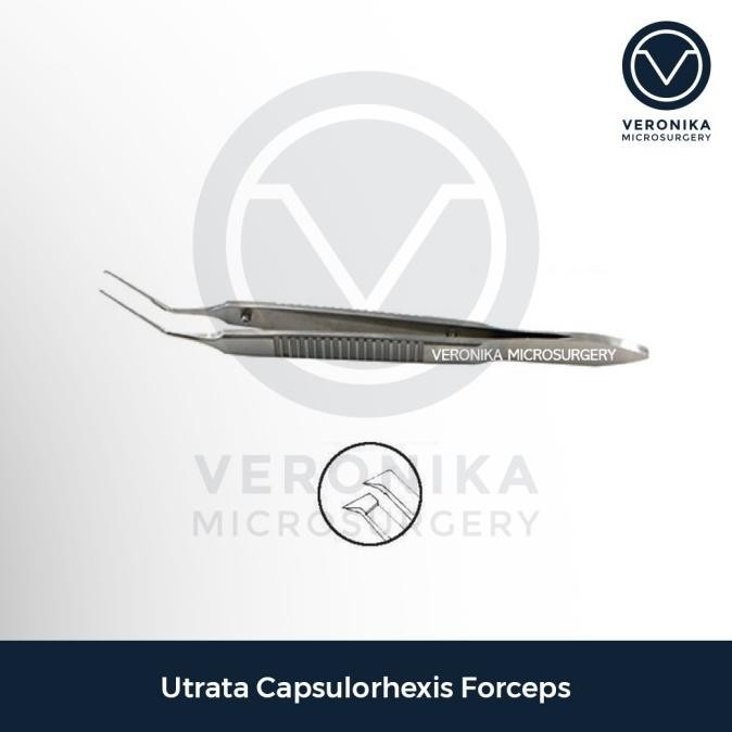 Jual Utrata Forceps Capsulorhexis Curved Stainless Steel Original | Shopee Indonesia
