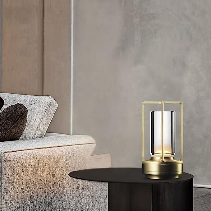 Jual Lampu Meja Hias Touch LED USB Rechargeable Tri Color 2000mAh - TD005 | Shopee Indonesia