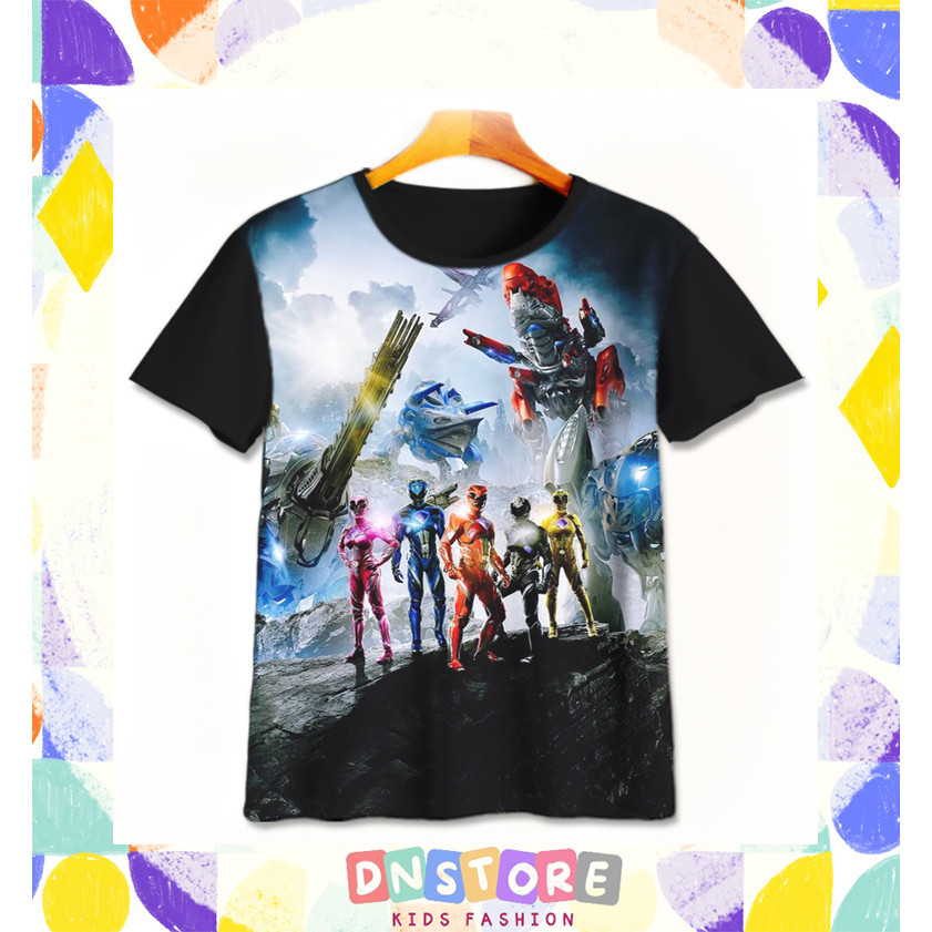 Jual Kaos Anak Power Ranger v3 Baju Film Animasi Kartun Anak Power ...