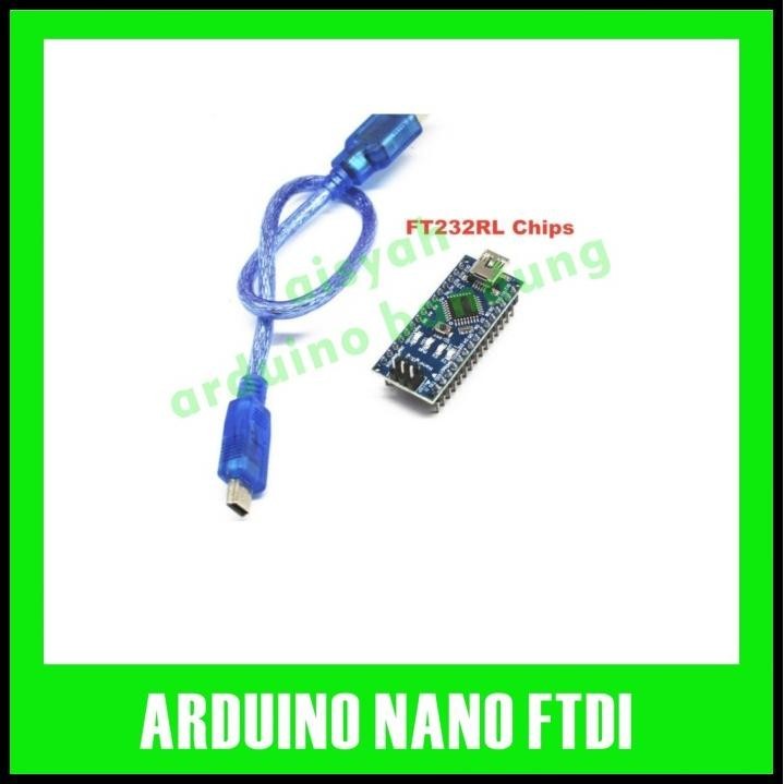 Jual TERBARU ARDUINO NANO V3.0 ATMEGA328 FTDI SERIAL FT232 + USB CABLE ...
