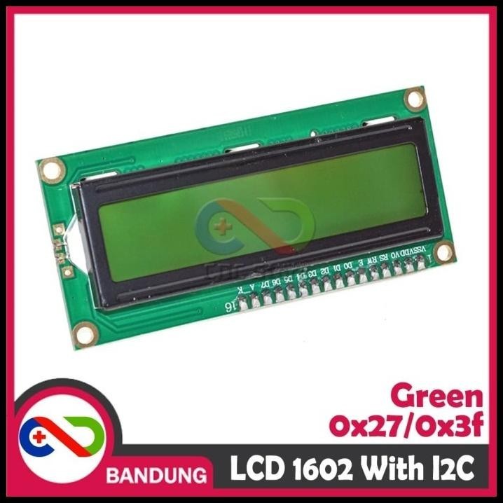 Jual TERMURAH LCD 1602 CHAR GREEN BACKLIGHT WITH I2C SERIAL INTERFACE ...