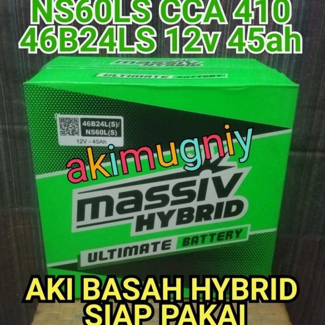 Jual AKI NS60LS 46B24LS HYBRID BASAH 12V 45AH INCOE GOLD GS YUASA FB | Shopee Indonesia