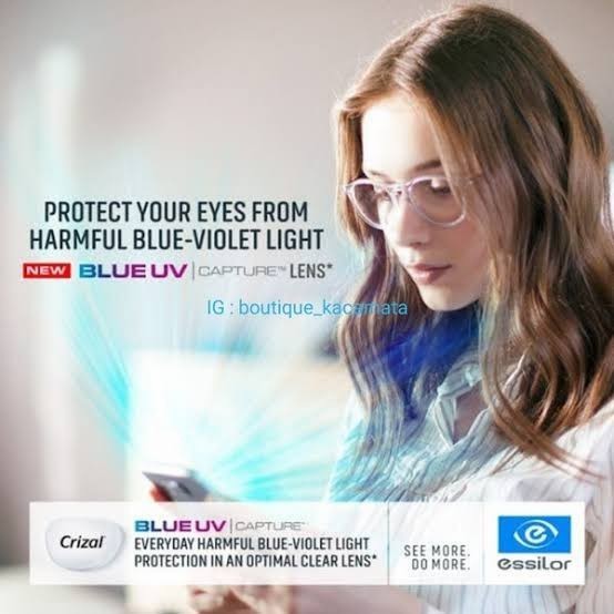 Jual Lensa Essilor Crizal Blue Uv Capture Sappihire Index 1.56 | Shopee ...