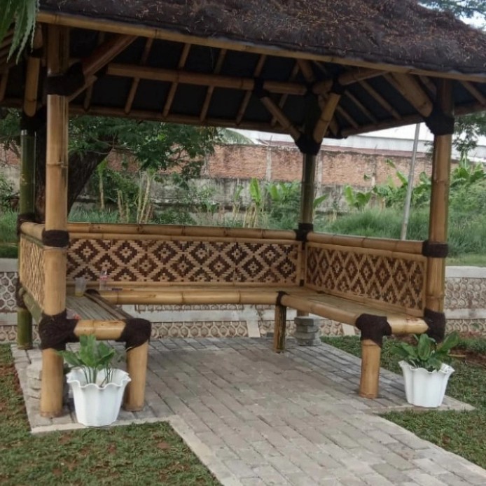Jual Gazebo Bambu / Saung Bambu / Saung Gazebo Bambu / Saung Bambu ...