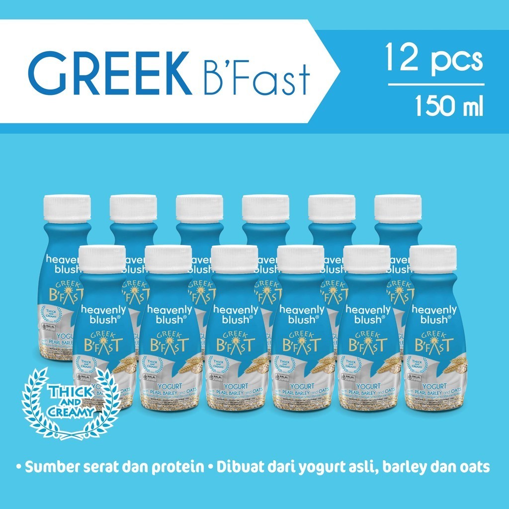 Jual Oats and Barley Yogurt Heavenly Blush Greek Bfast 12 pcs | Shopee Indonesia