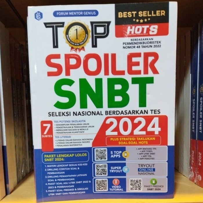 Jual BUKU TOP SPOILER SNBT 2024 FOR J5X0 Buku UTBK SNBT SNMPTN kumpula | Shopee Indonesia