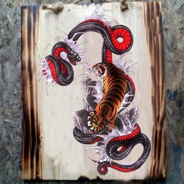 Jual HIASAN DINDING LUKISAN KAYU DRAGON NAGA ULAR VINTAGE CAFE KAMAR ...