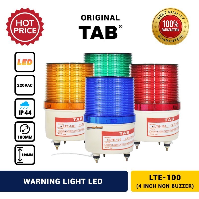 Jual Lampu LED Warning Light Rotary 4 Inch TAB 220VAC | Shopee Indonesia