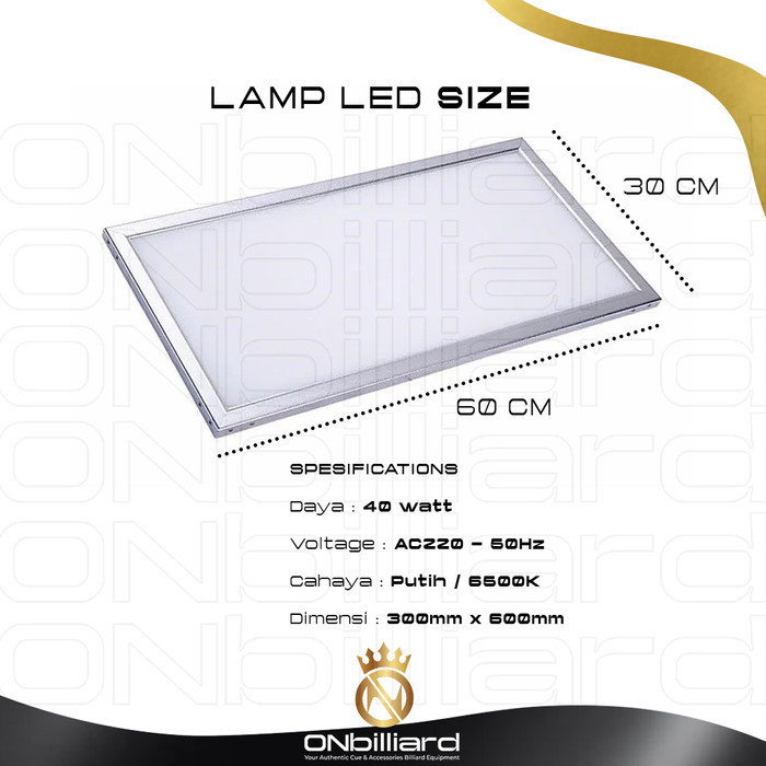 Jual lampu Panel LED 300mm x 600mm Meja Billiard Biliar Biliyar ...