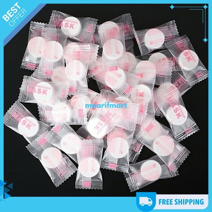 Jual DIY COMPRESSED MASK TABLET MASKER WAJAH PERMEN PAPER KOMPRESS SILK ...