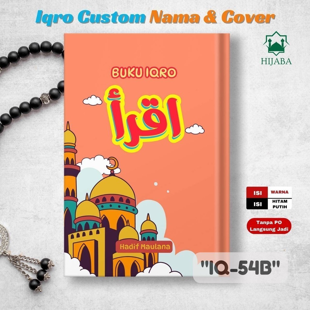 Jual Iqra Custom Cover Dan Iqro Anak Hadiah Untuk Tulis Nama Warna ...