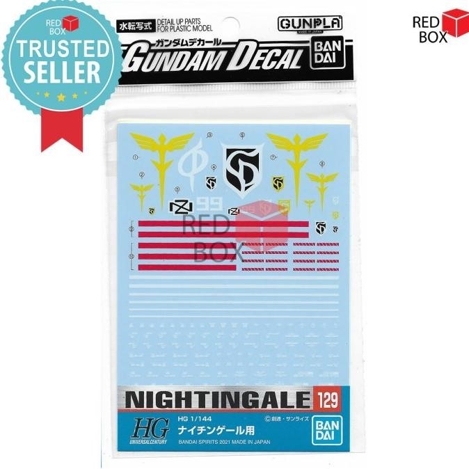 Jual Bandai Decal HG Nightingale No 129 Water Decals Gundam HGUC 1/144 ...