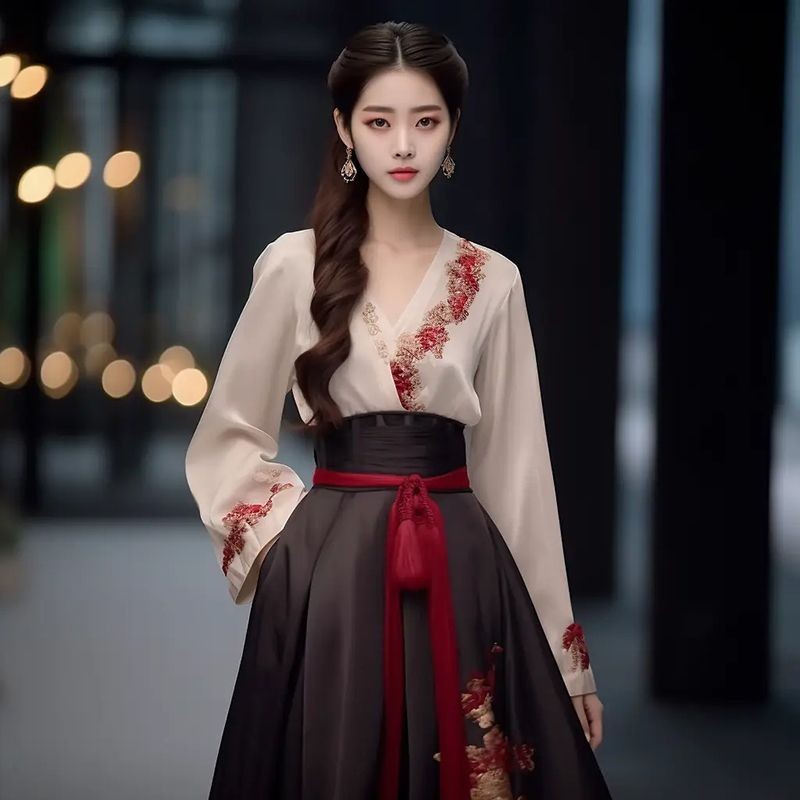 Jual New Chinese Style Chinese Style Wear a Whole Set2024New Improved ...