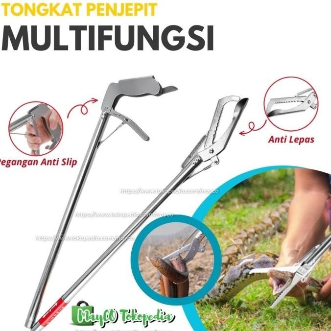 Jual Snake Catcher Stick Stainless Penjepit Penangkap Ular Anti Sentuh ...