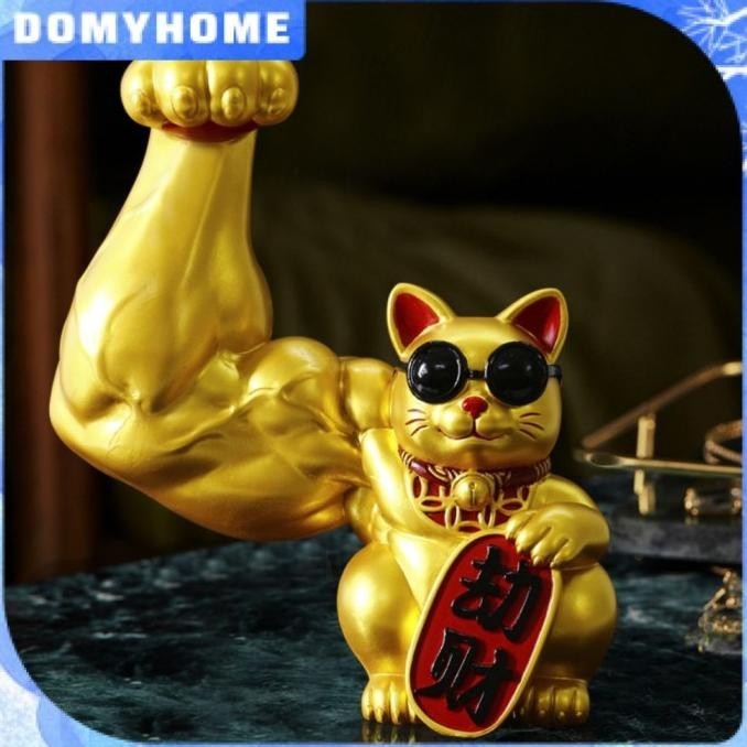 Jual Otot Cina Lengan Lucky Cat Patung Feng Shui Kucing Melambai Lengan ...