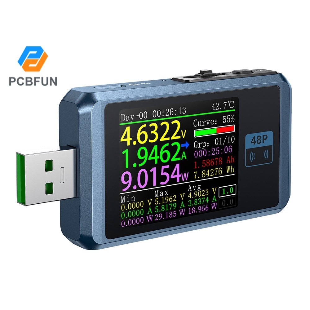 Jual PCBFun USB Power Meter USB Meter Voltase dan arus Penguji LCD ...