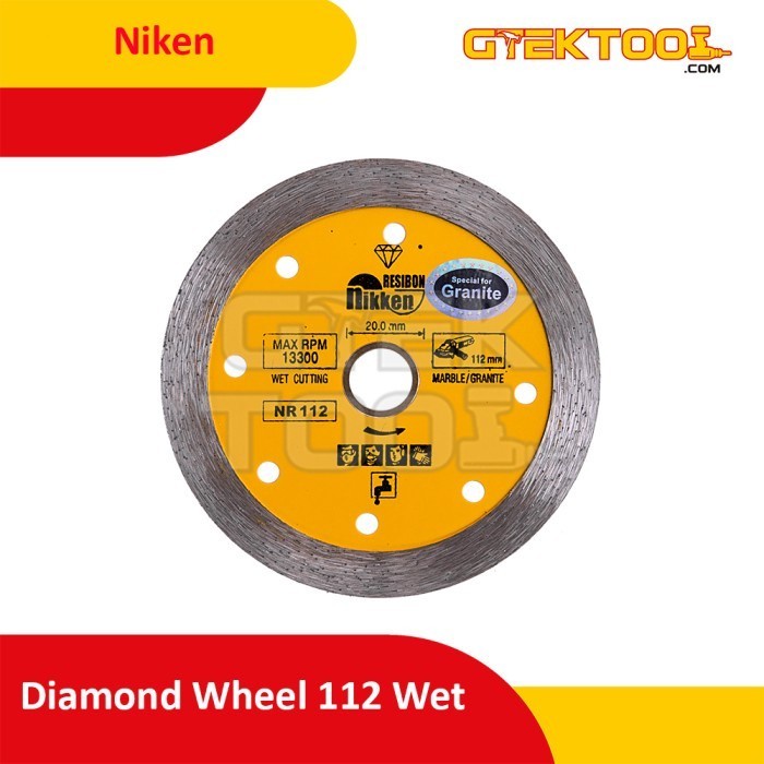 Jual Nikken Resibon Diamond Wheel 4" Wet Mata Potong Keramik Granit ...