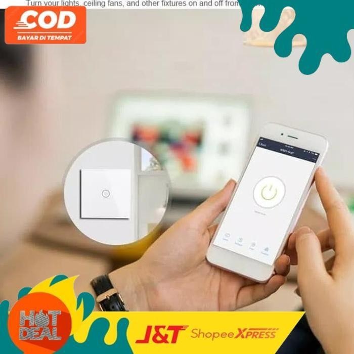 Jual TODAY BARDI SMART LIGHT WALLSWITCH TOUCH WIFI - EU 2 GANG WHITE/BLACK | Shopee Indonesia