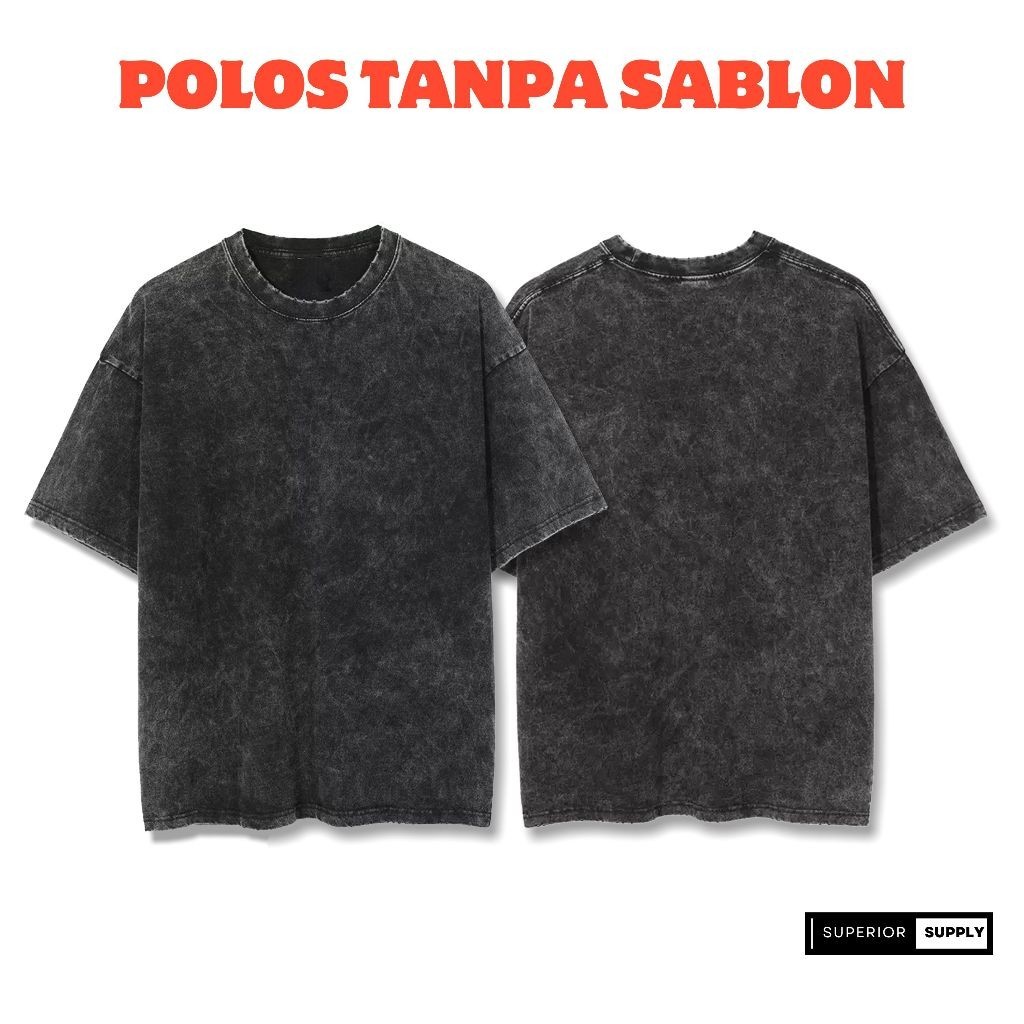 Jual Kaos Custom Oversize Washed Tshirt Stonewash Sandwash Acidwash ...