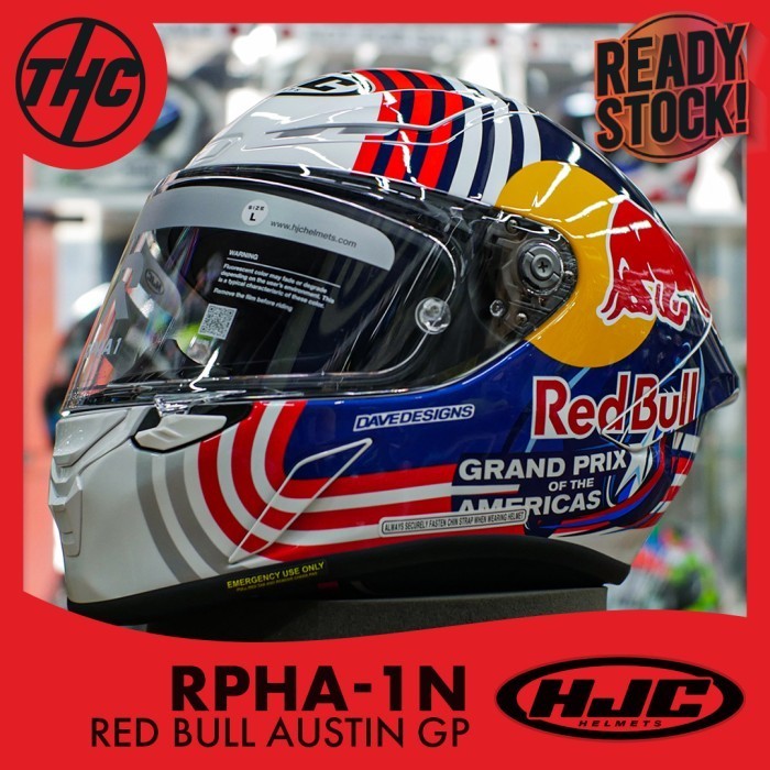 Jual HJC RPHA1N RED BULL AUSTIN GP RPHA 1N FULL FACE HELM FIM | Shopee ...