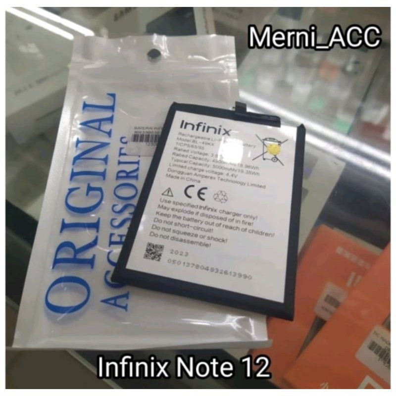 Jual BATRE BATERAI BATTERAY INFINIX NOTE 12 X676 / X676C BL-4GKX ...
