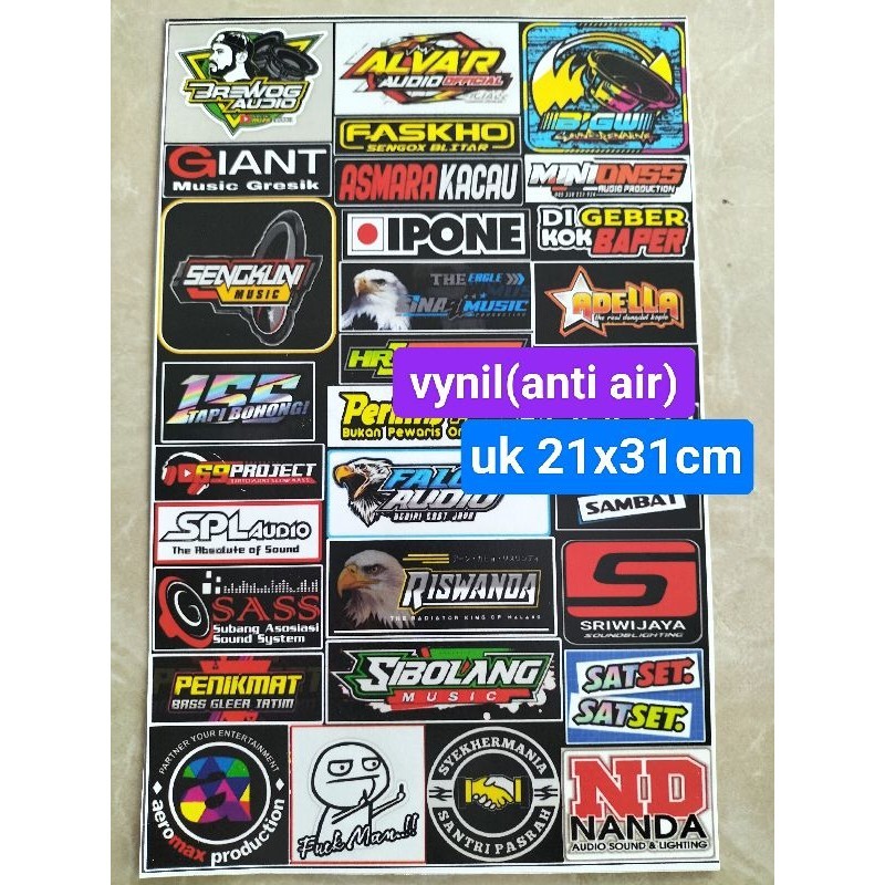 Jual STIKER AUDIO | STIKER SOUND | STIKER SOUNDSYSTEM | STIKER ANTI AIR ...