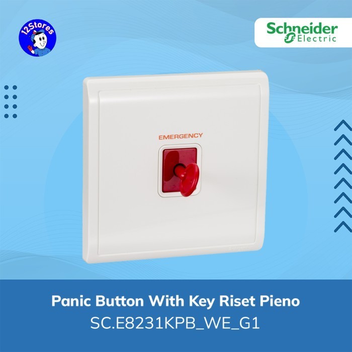 Jual Harga!! Schneider Panic Button With Key Reset Pieno - E8231KPBWEG1 ...