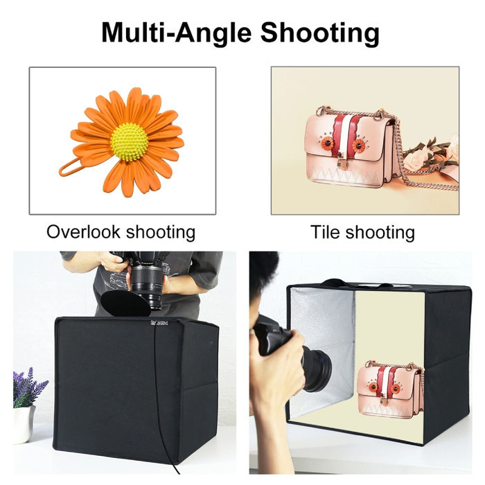 Jual Mini Photo Studio Box Folding Led 3 In 1 Color With 6 Backdrop ...