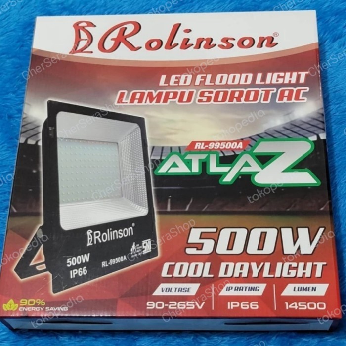Jual Lampu Sorot Rolinson Atlaz Rl-99500A Ac 500 Watt Ip 66 Flood Lamp Led Ori | Shopee Indonesia