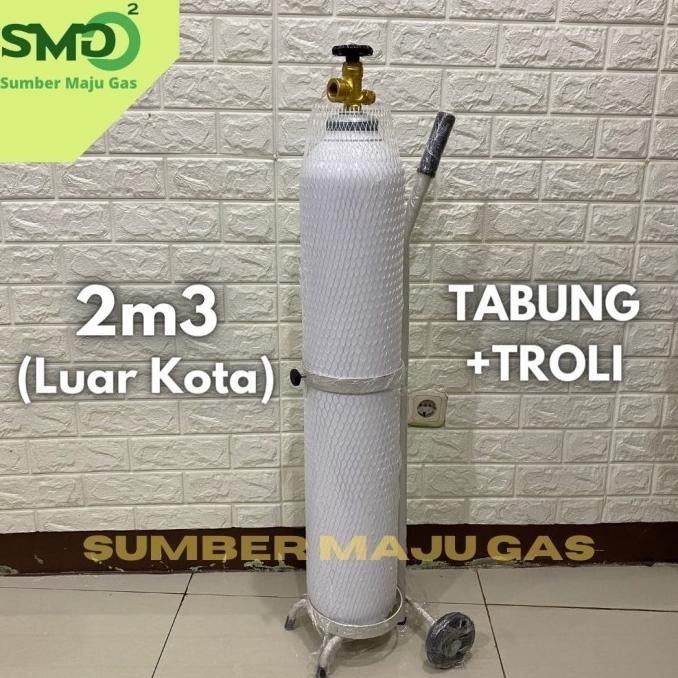 Jual Tabung Oksigen 2M3 + Troli + Isi (Khusus Luar Kota) | Shopee Indonesia