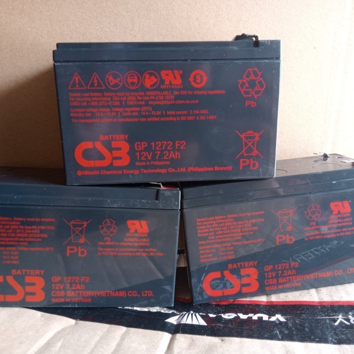 Jual Masih Tersedia! Battery Csb Gp 1272 F2 ( 12V 7.2 Ah) Made In ...