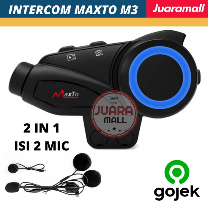 Jual Intercom Maxto M3 Bluetooth Helm Dual Mic 6 Rider Group Call Original | Shopee Indonesia