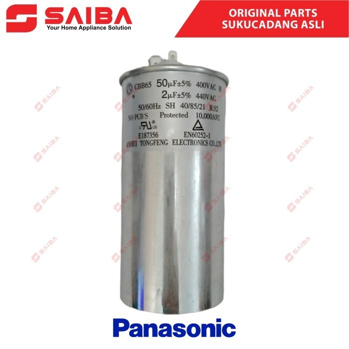 Jual Capacitor Kapasitor Ac PANASONIC 2Pk 50+2 uf Original Asli | Shopee Indonesia