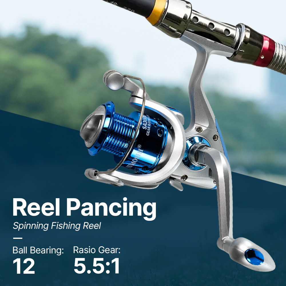 Jual Buzper Reel Pancing Fishing SA3000 Gear Ratio 5.5:1 | Shopee Indonesia