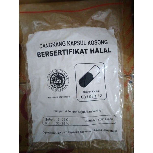 Jual Cangkang kapsul kosong no 1 isi 1000 pcs kulit kapsul bening natural Placebo halal bisa ...