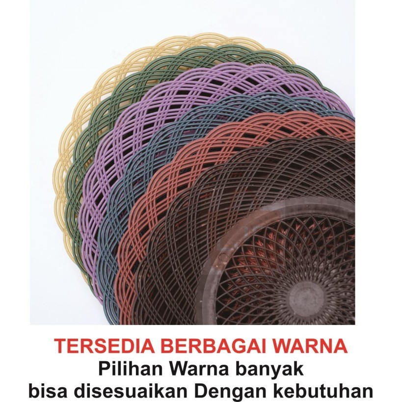Jual New Paket 3 Lusin 36 Pcs Hemat Piring Anyaman Rotan Plastik Anyam ...