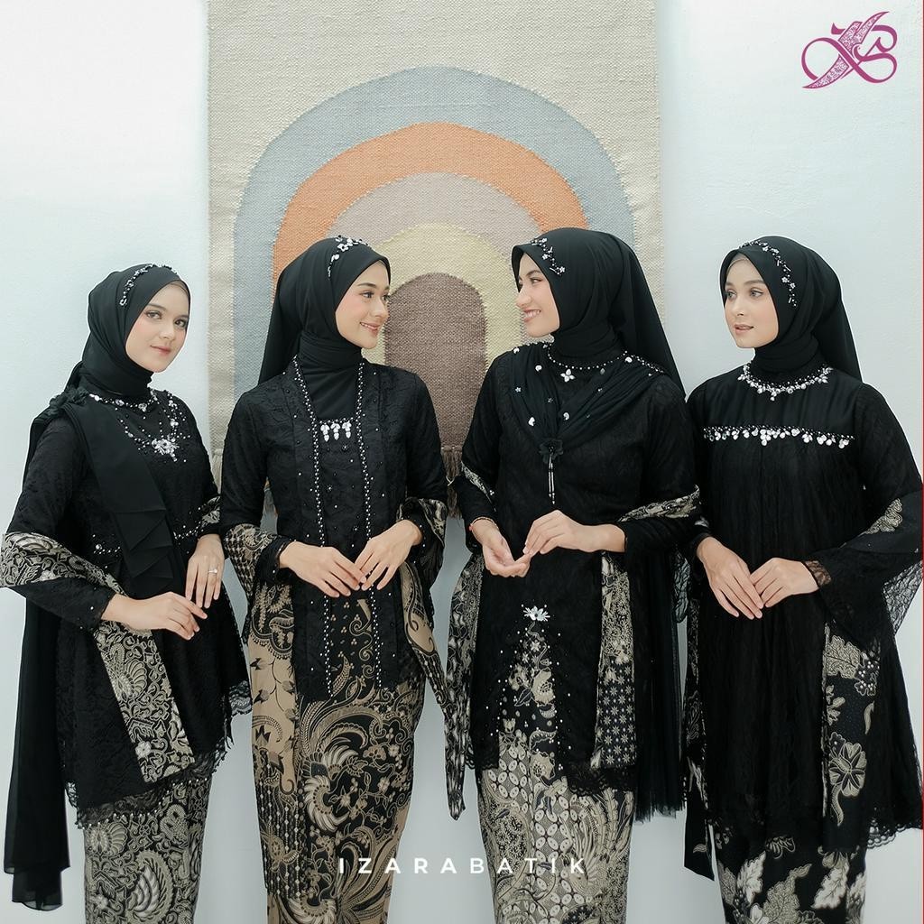 Jual [EXCLUSIVE] MODEL TERKINI Kebaya Hitam Series - Gaun Kebaya Batik ...