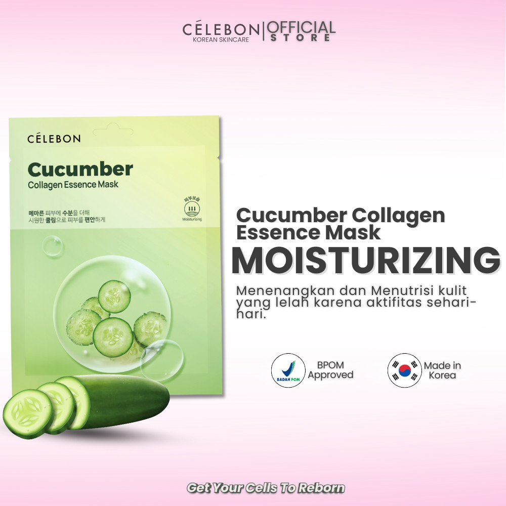 Jual [SPECIAL INDEPENDENCE DAY] CELEBON Cucumber Collagen Essence Mask ...