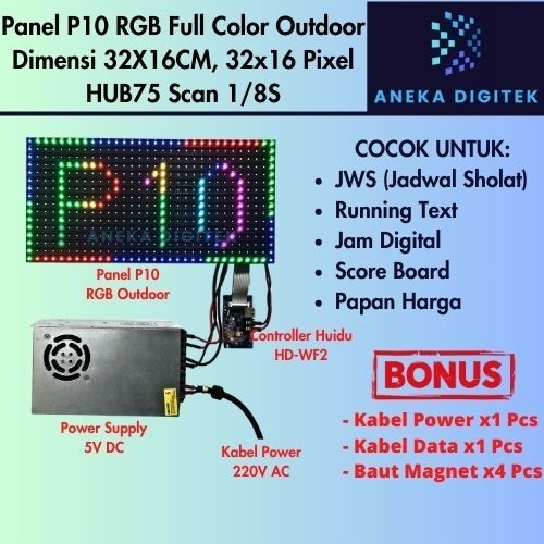 Jual Panel Module Modul LED P10 Running Text SMD RGB Outdoor Full Color 8S | Shopee Indonesia