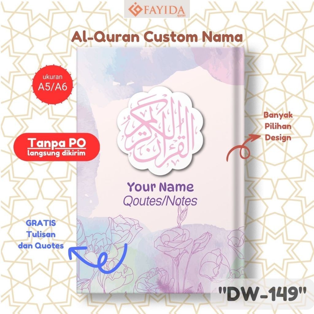 Jual Fayida - Alquran Custom Nama Wakaf Dan Quran Tajwid Foto Quotes ...