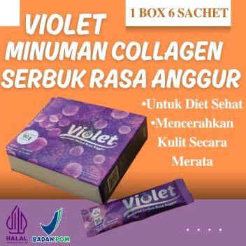 Jual Violet collagen drink basu untuk mencerahkan wajah (1box) | Shopee Indonesia