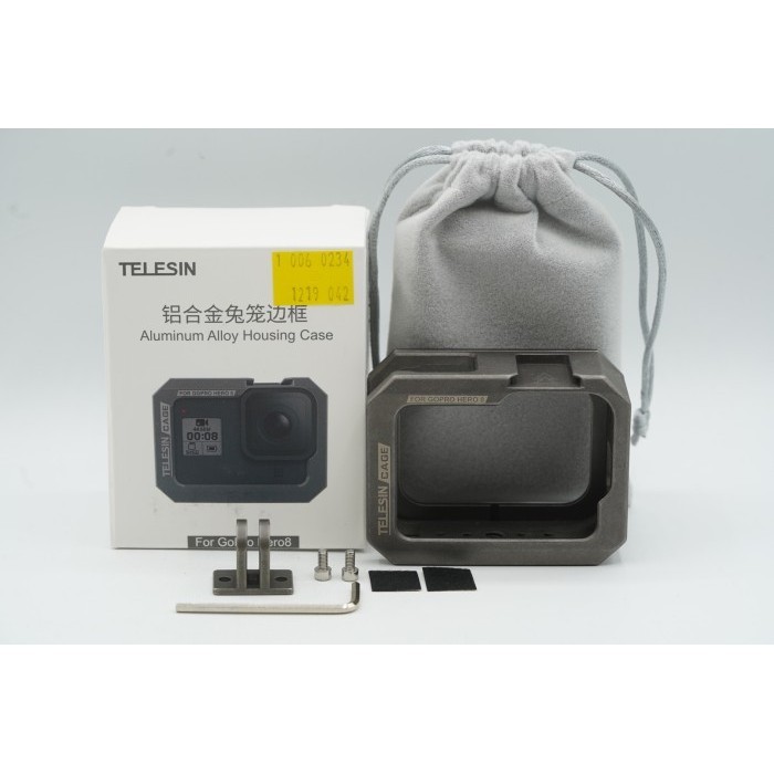 Jual Telesin Gopro Hero 8 Black Cnc Alumunium Housing Cage Frame Rig ...