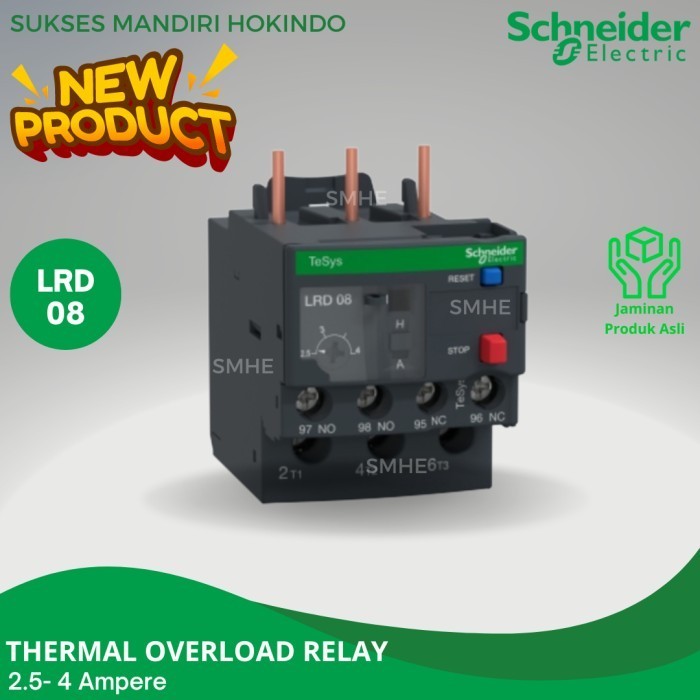 Jual New Lrd08 Lrd 08 Thermal Overload Relay Schneider Tesys Original ...