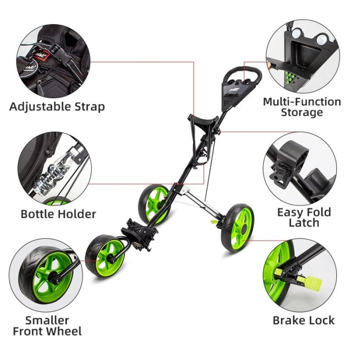 Jual Trolley Golf-Trolli Golf-Kereta Golf Playeagle 3 Roda | Shopee ...