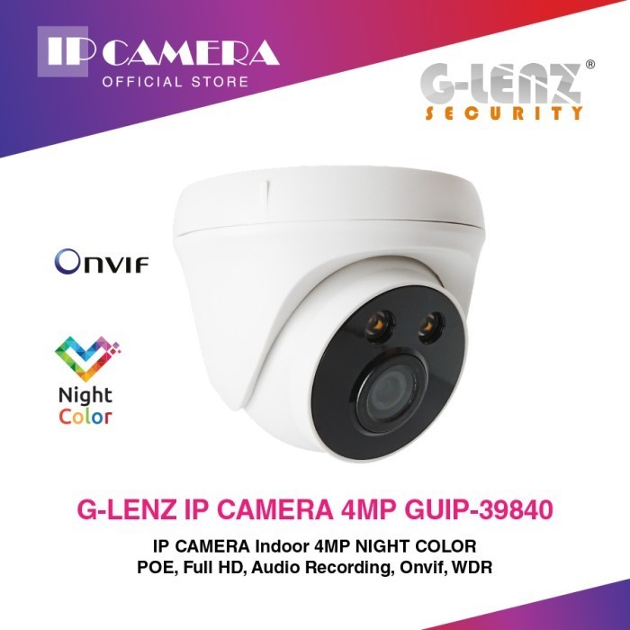 Jual Ip Camera Glenz 4Mp Indoor, Night Color, Audio, Poe (Guip-39840) | Shopee Indonesia