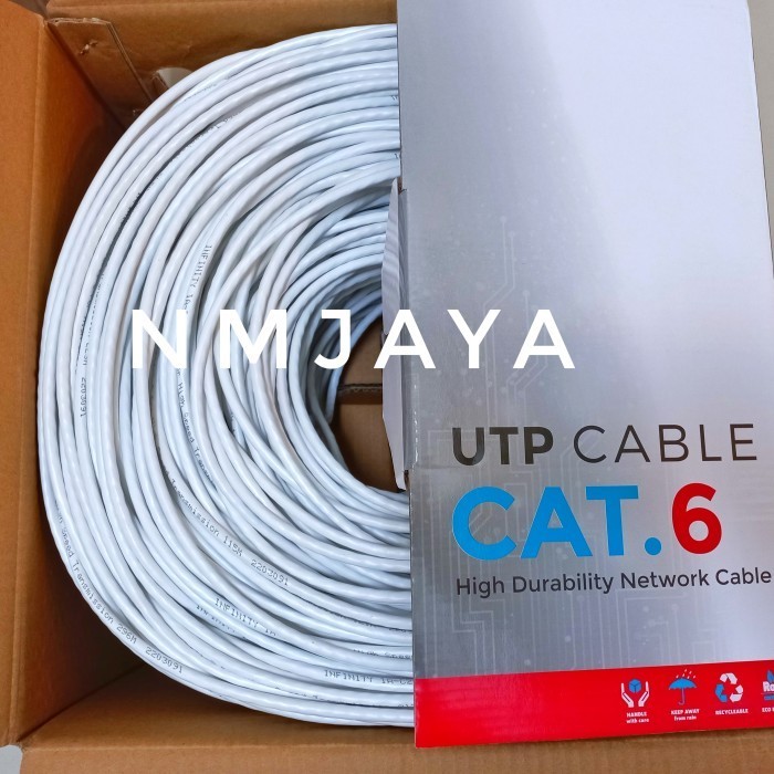 Jual Kabel Utp Cat 6 Infinity 305 Meter Warna Putih 23Awg Poe Support ...