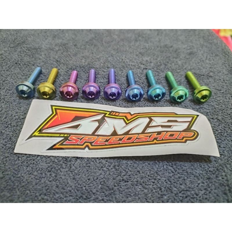 Jual BAUT TITANIUM M5X25 / 5X25 (DRAT 8,PANJANG 2.5CM) TITANIUM ...